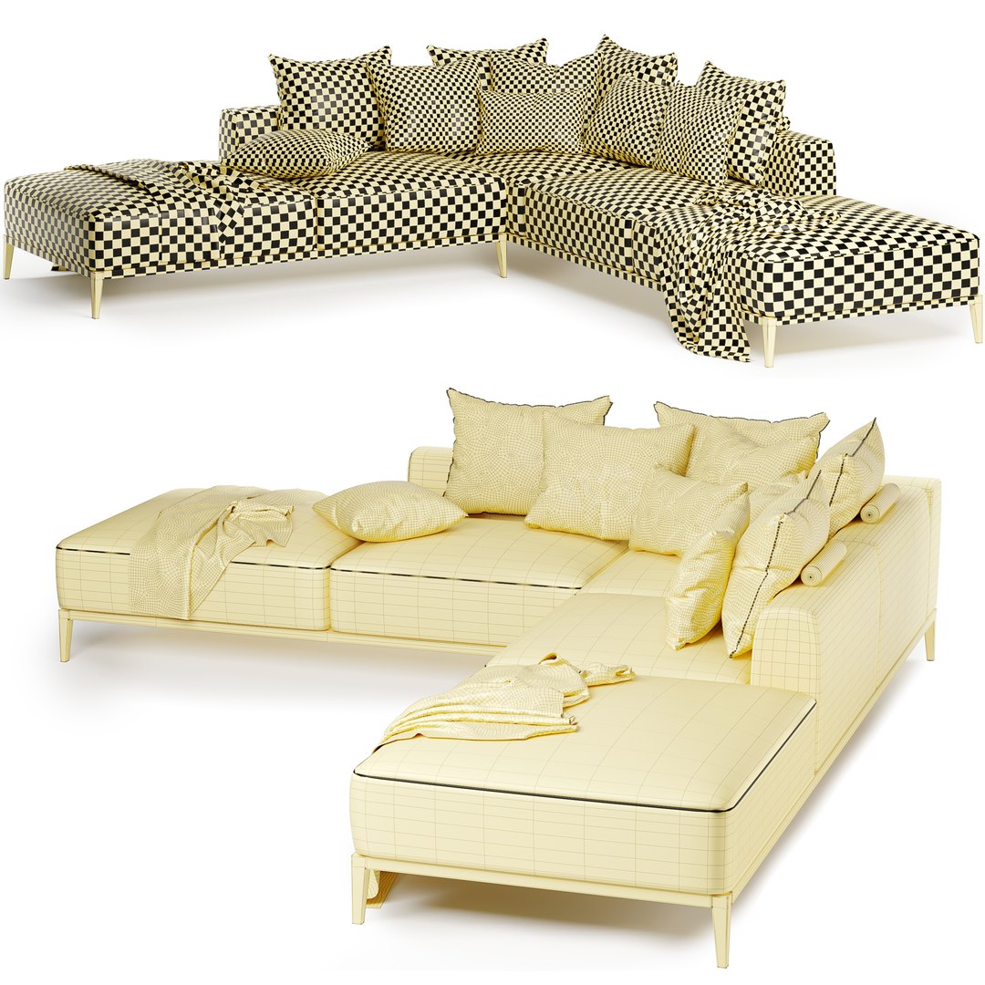 Romeo Corner Sofa By Flexform Model - TurboSquid 2261325