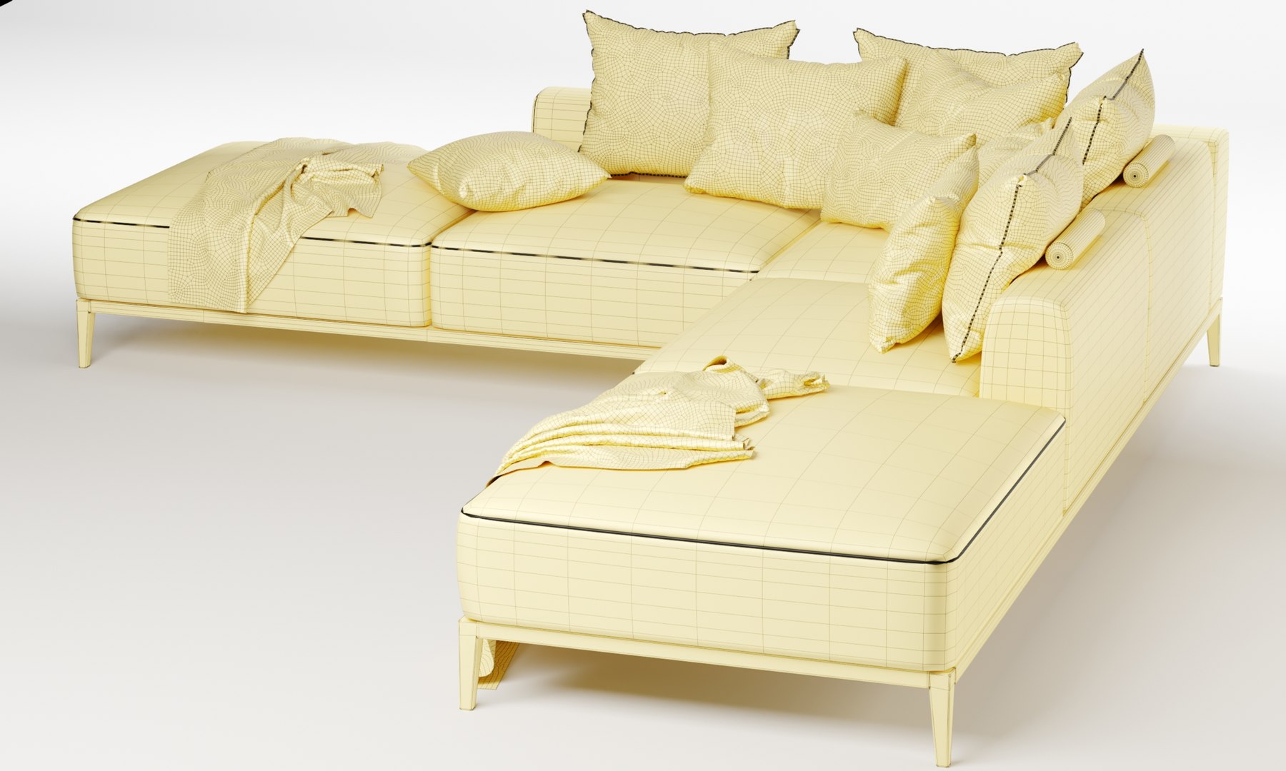 Romeo Corner Sofa By Flexform Model - TurboSquid 2261325