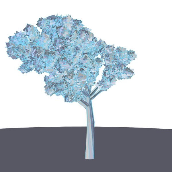 3d model tree leaf