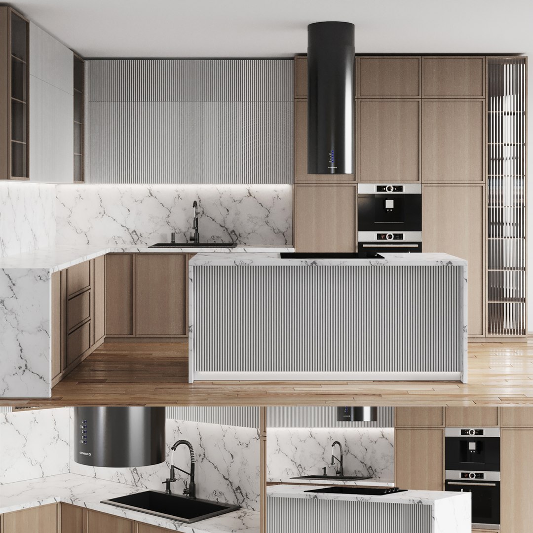 3D Kitchen 057 Model - TurboSquid 2012886