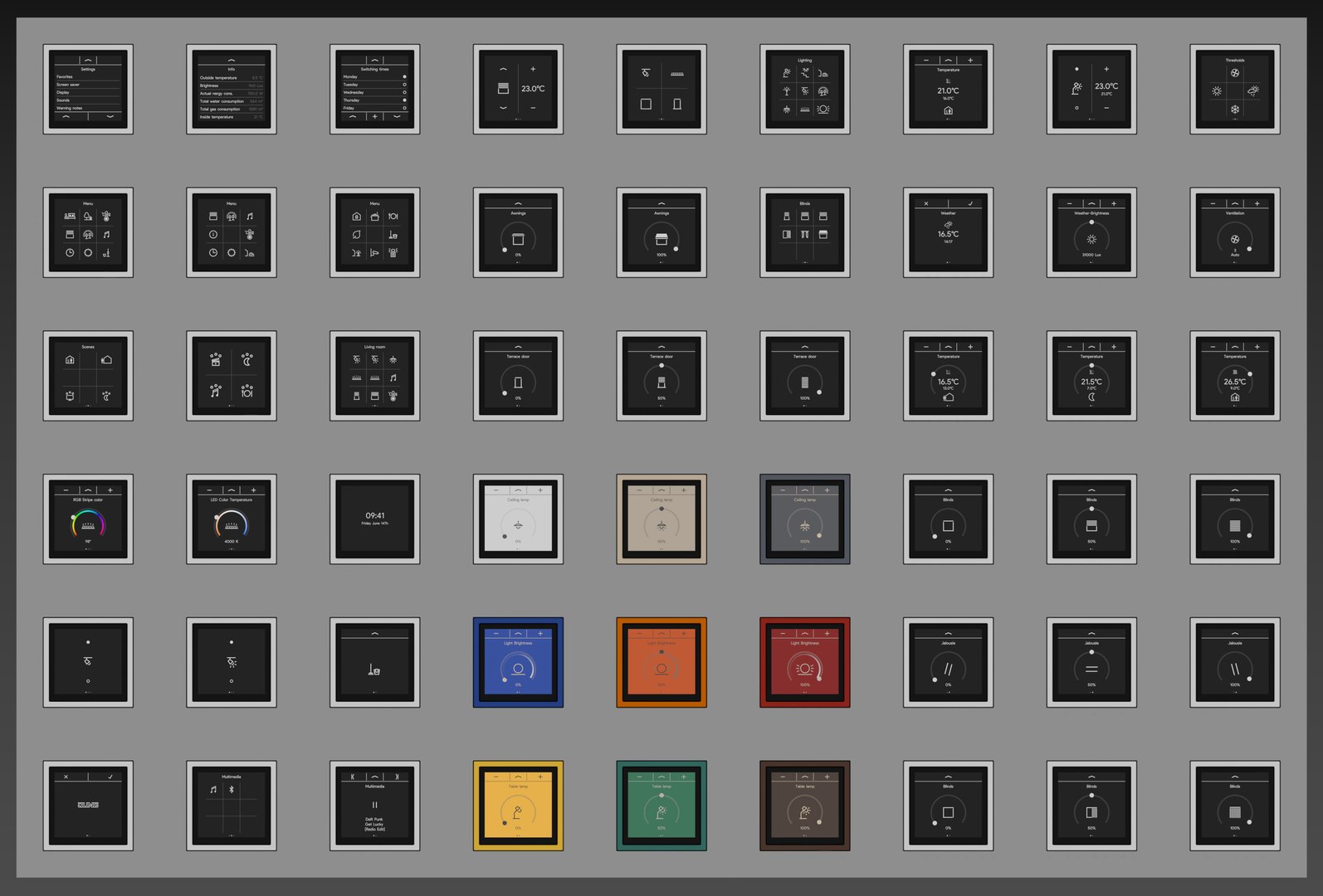 JUNG LS ZERO LS TOUCH - the smart KNX kit 54 items 3D model ...