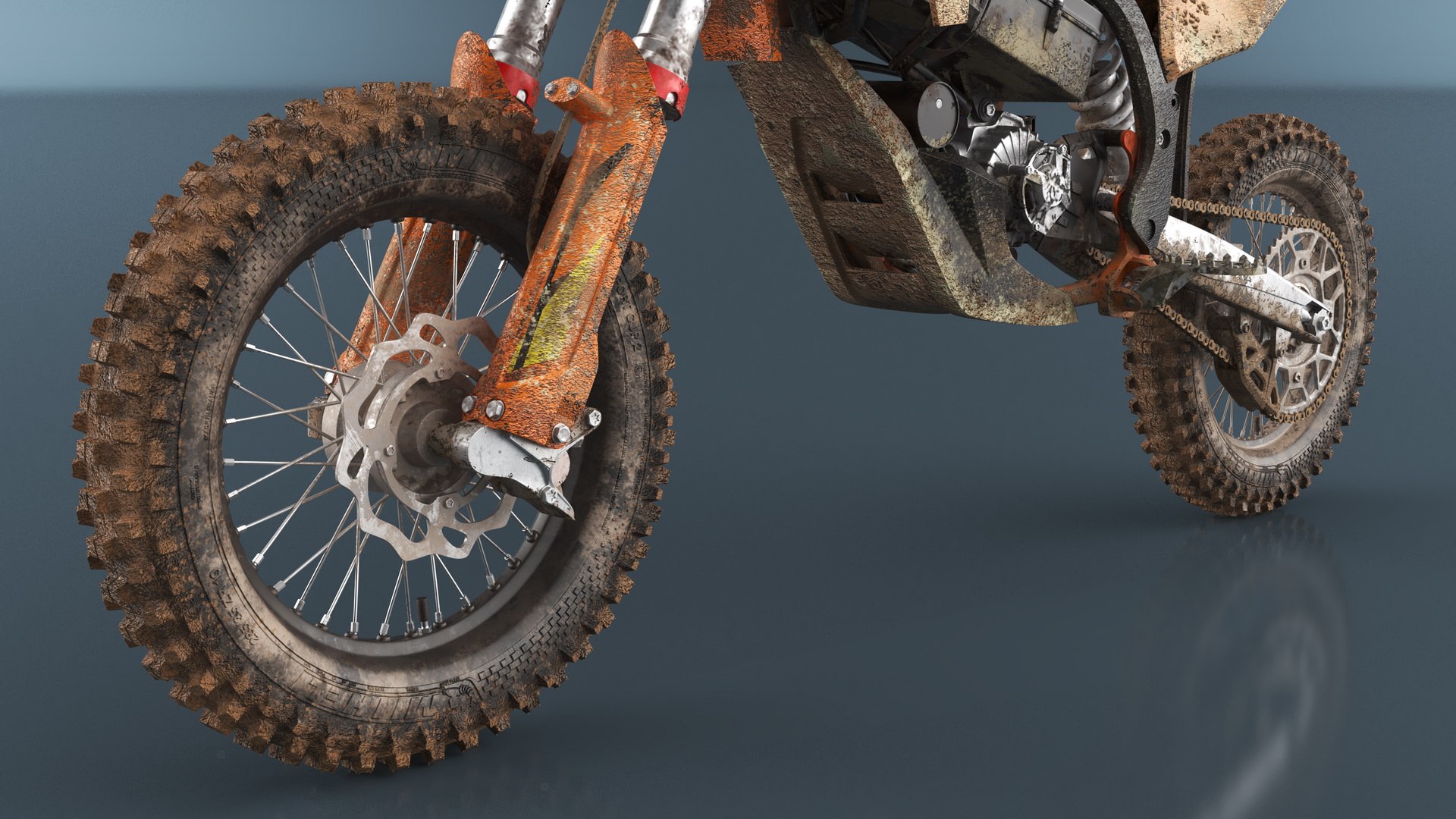 3D Mini Cross Motorcycle 2025 KTM SX-E 5 Dirty Rigged - TurboSquid 2396092