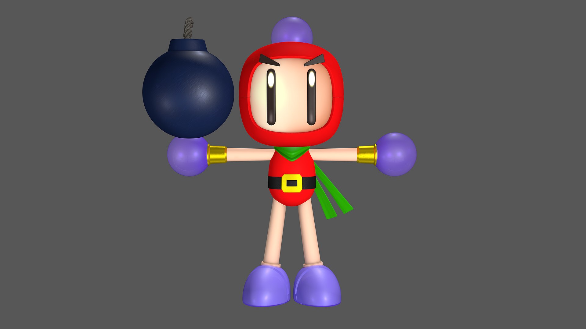 Red Bomberman Smashified Character 8K 2 3D model - TurboSquid 2156167