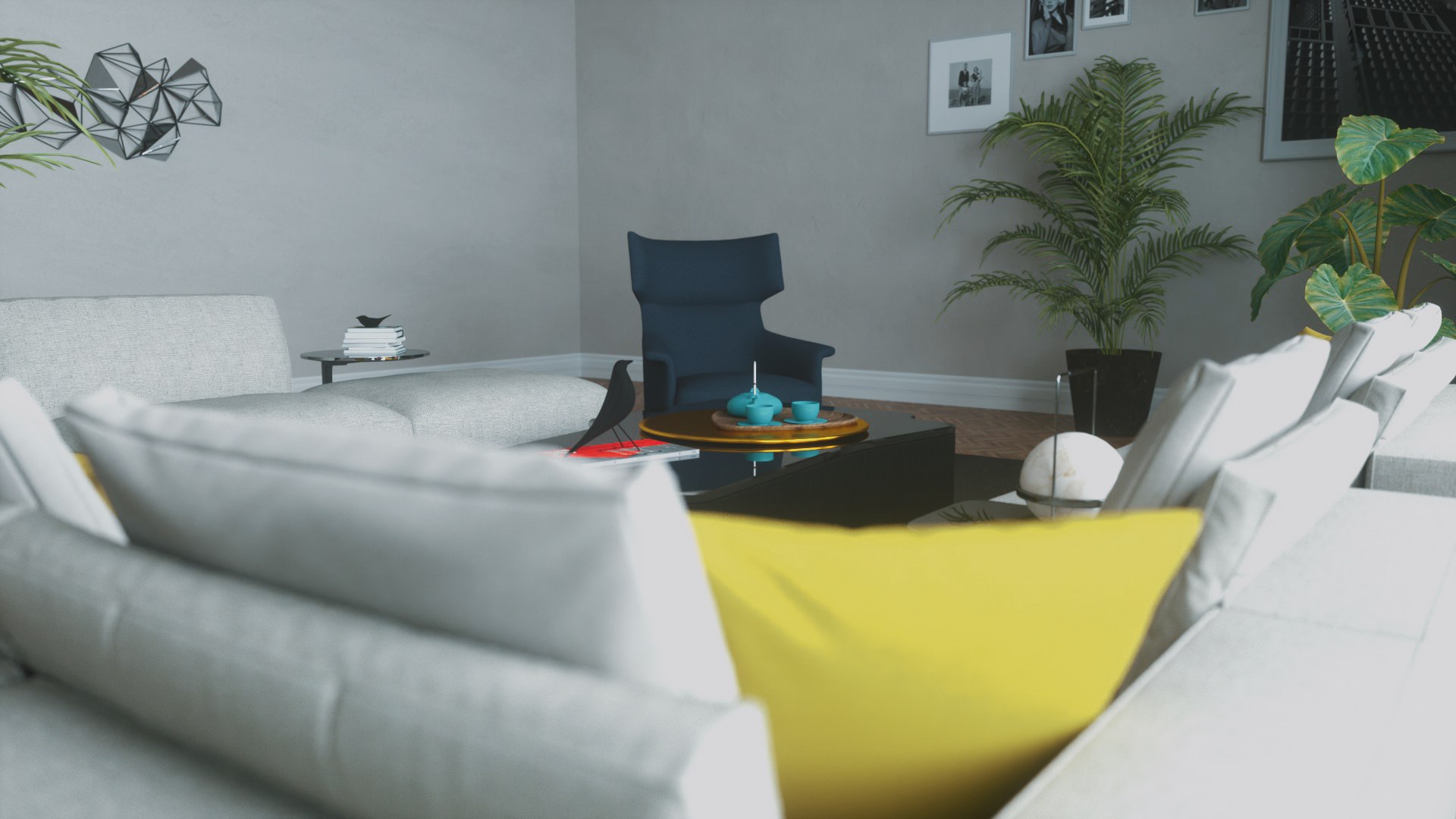 3D Living Room Blender - TurboSquid 1605003