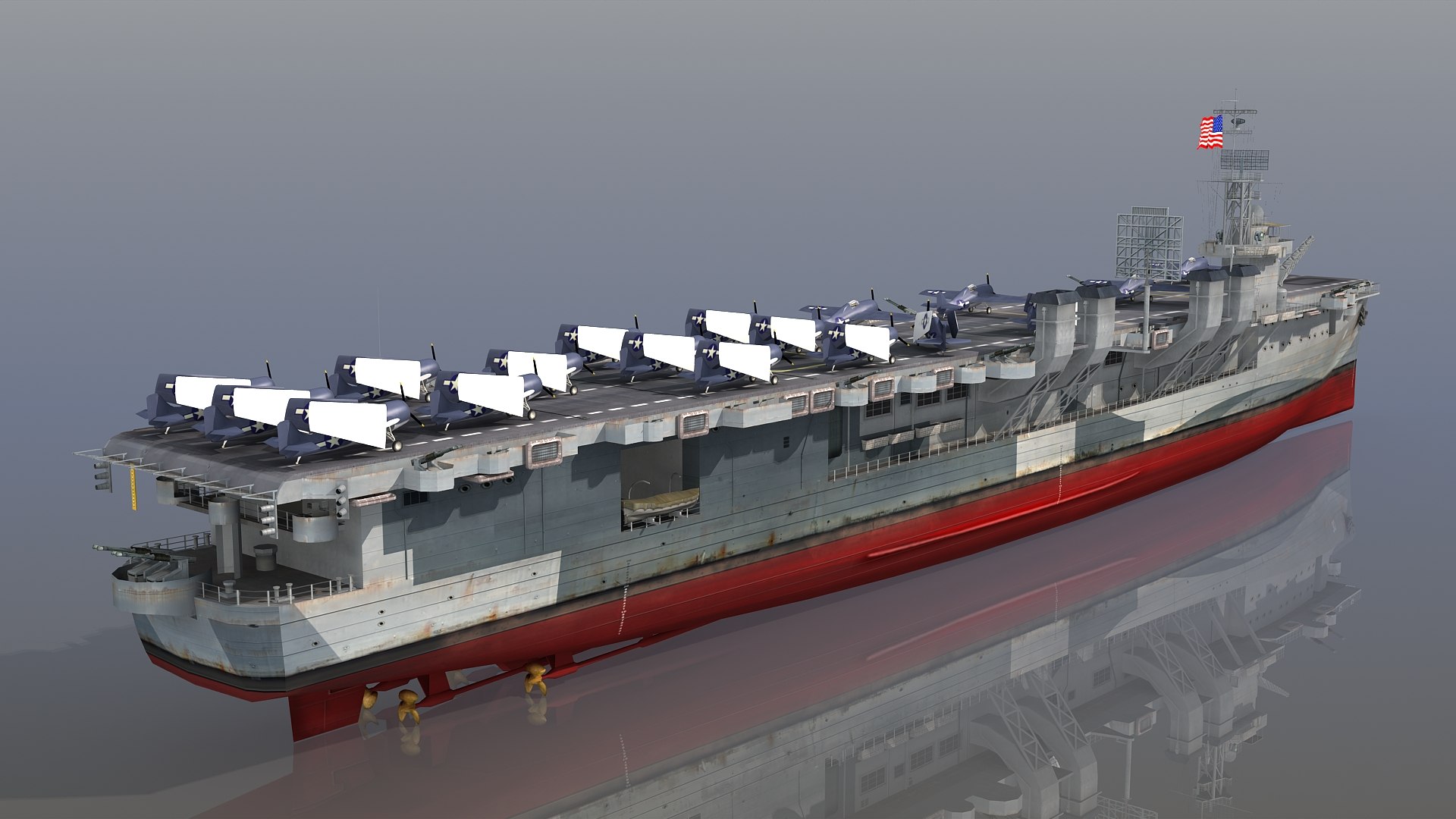 3D USS San Jacinto CVL-30 model - TurboSquid 2094906