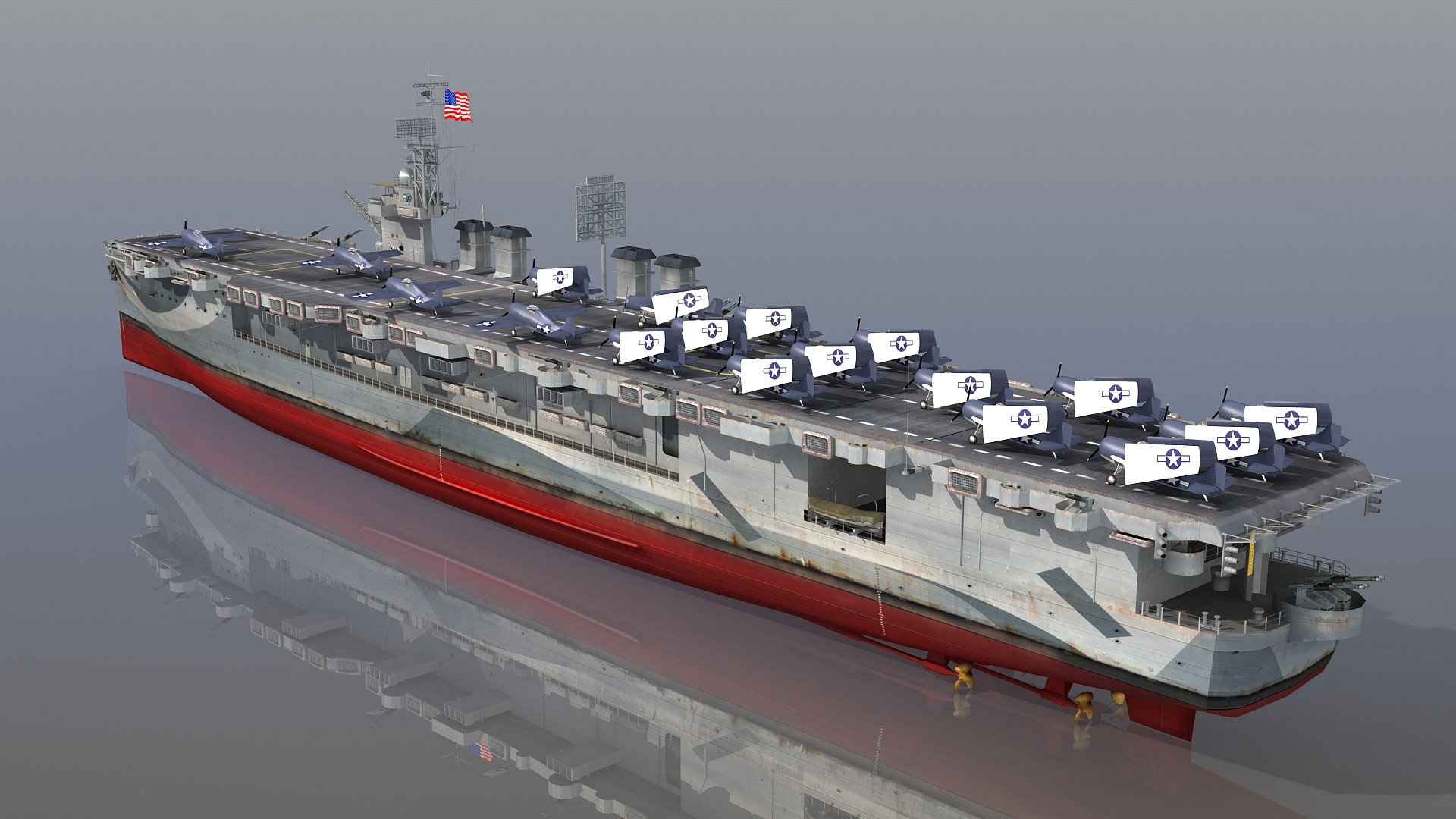 3D USS San Jacinto CVL-30 model - TurboSquid 2094906