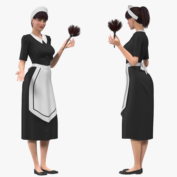 3D housekeeping maid rigged female - TurboSquid 1582749