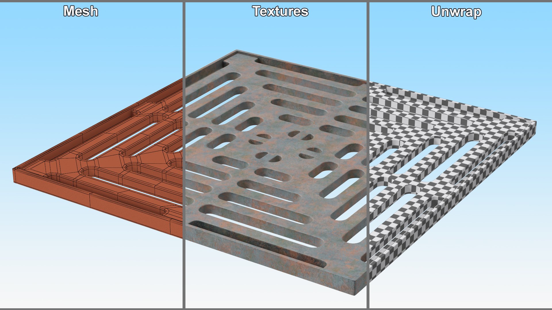 3D Water Drain Covers Collection - TurboSquid 2298376