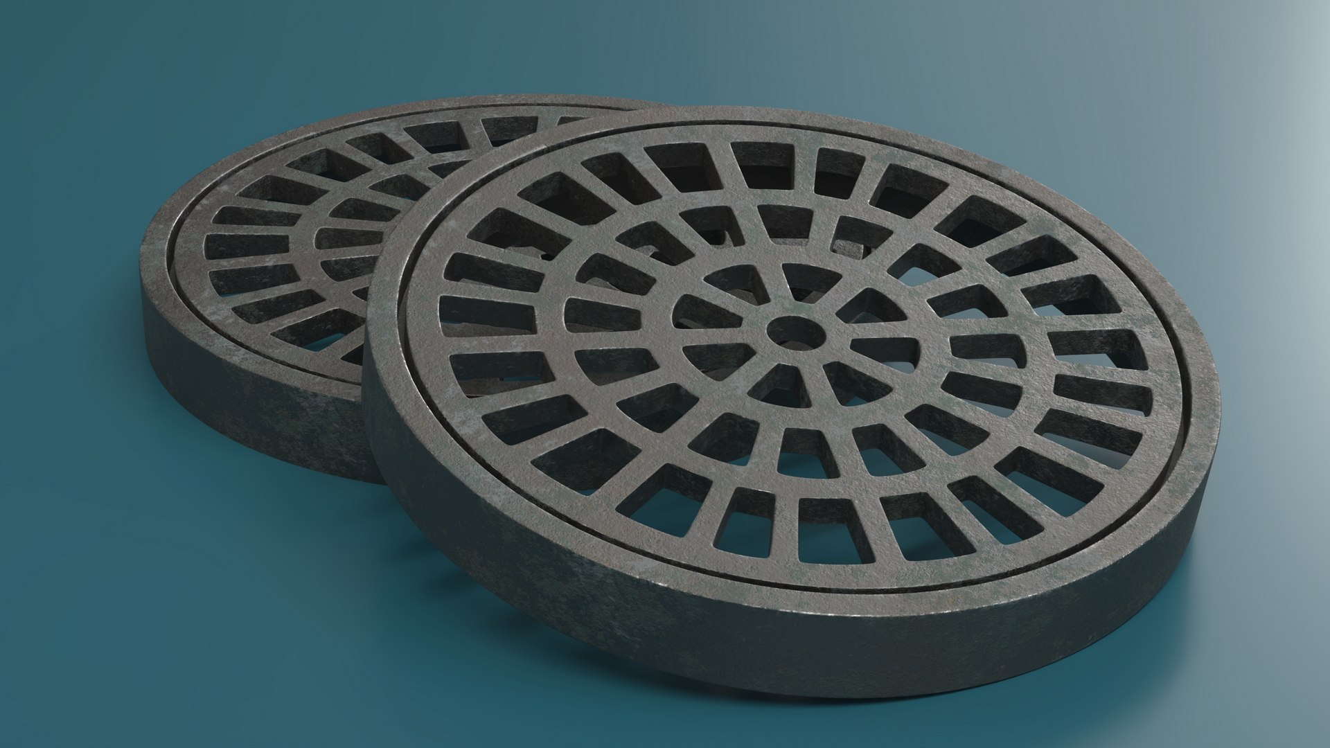 3D Water Drain Covers Collection - TurboSquid 2298376
