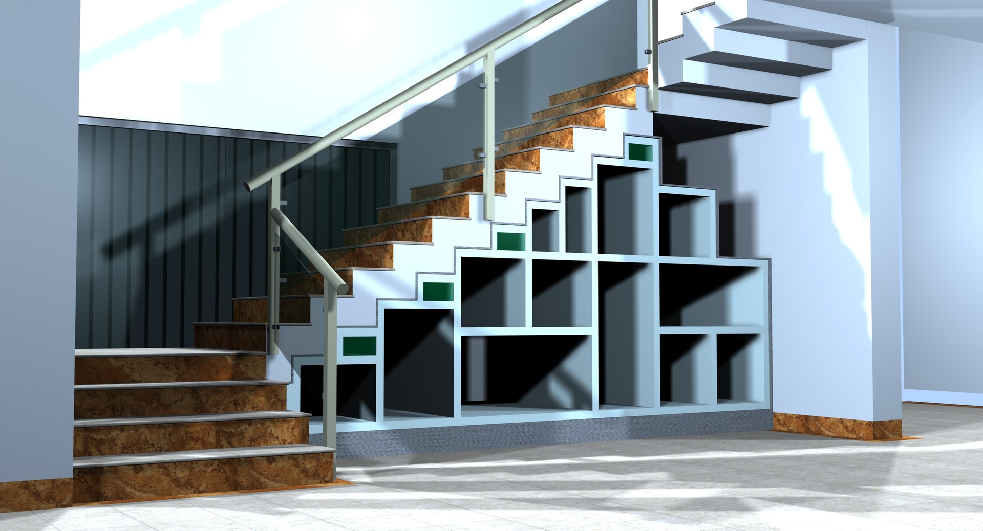 3D Stair Case - TurboSquid 1588584