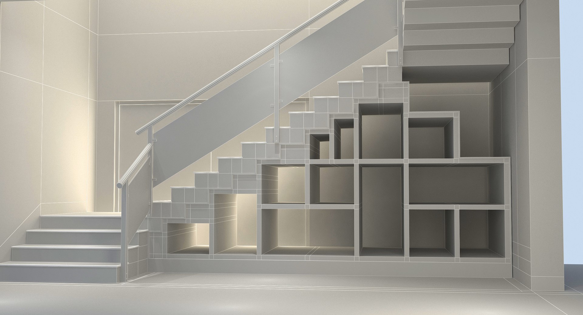 3D Stair Case - TurboSquid 1588584