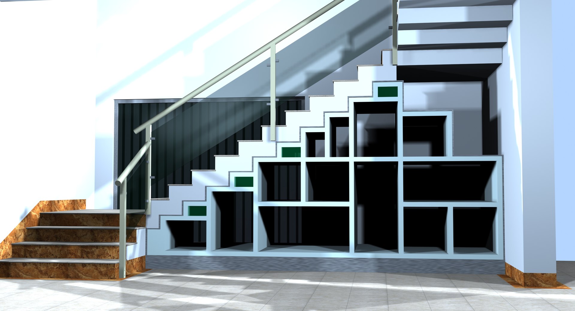 3D Stair Case - TurboSquid 1588584