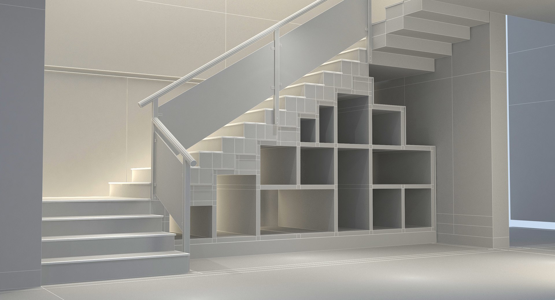 3D Stair Case - TurboSquid 1588584