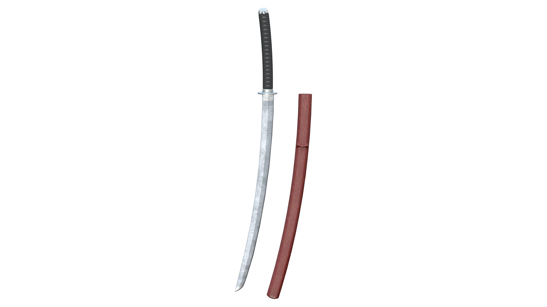 Double Hand Katana Sword And Scabbard Model - TurboSquid 2071660
