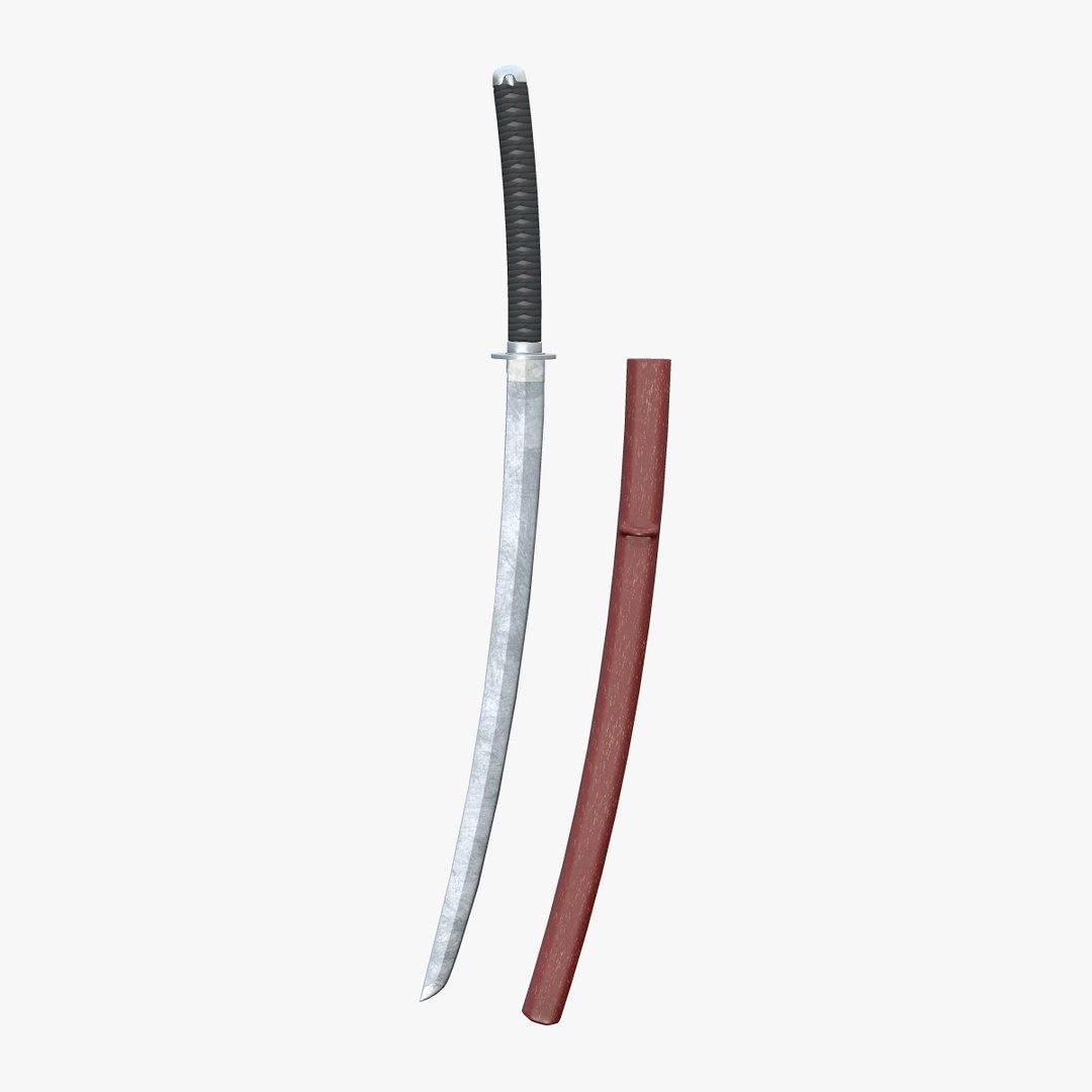 Double Hand Katana Sword And Scabbard Model - TurboSquid 2071660