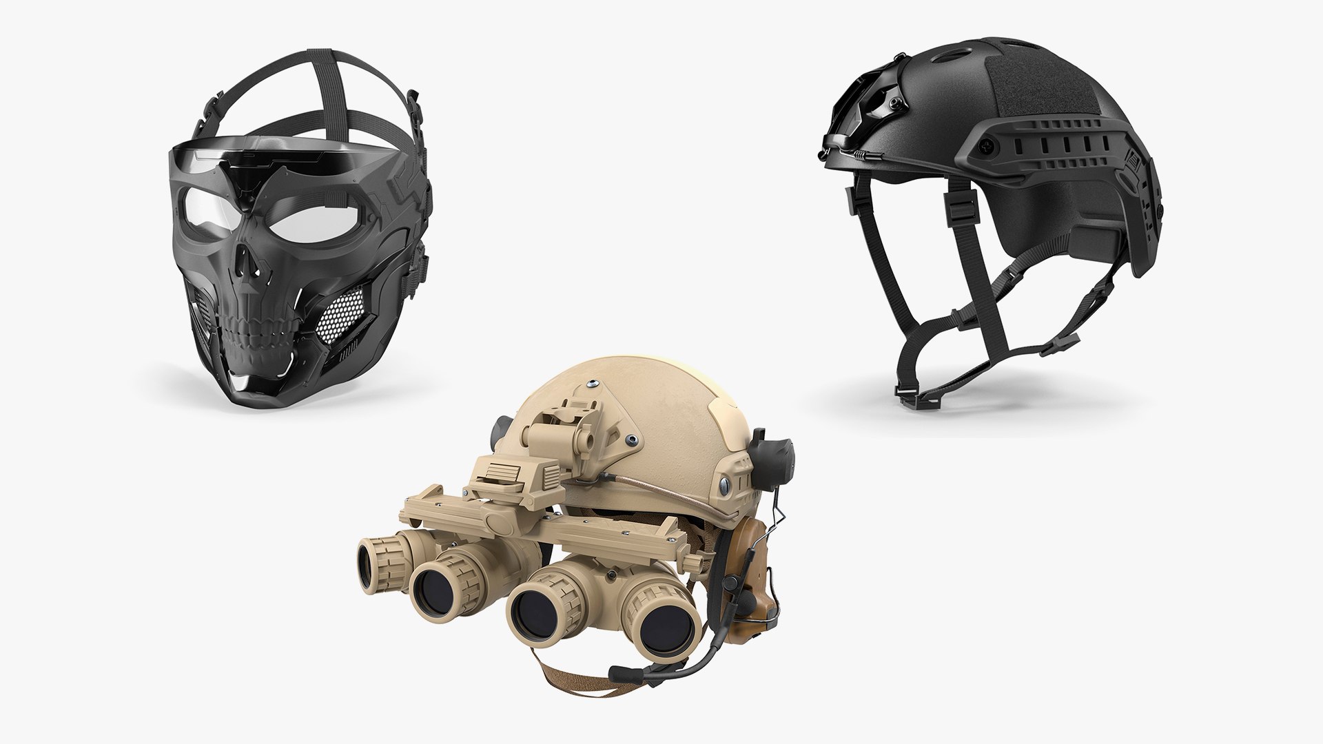 Tactical Helmets Collection 3D Model - TurboSquid 2160374