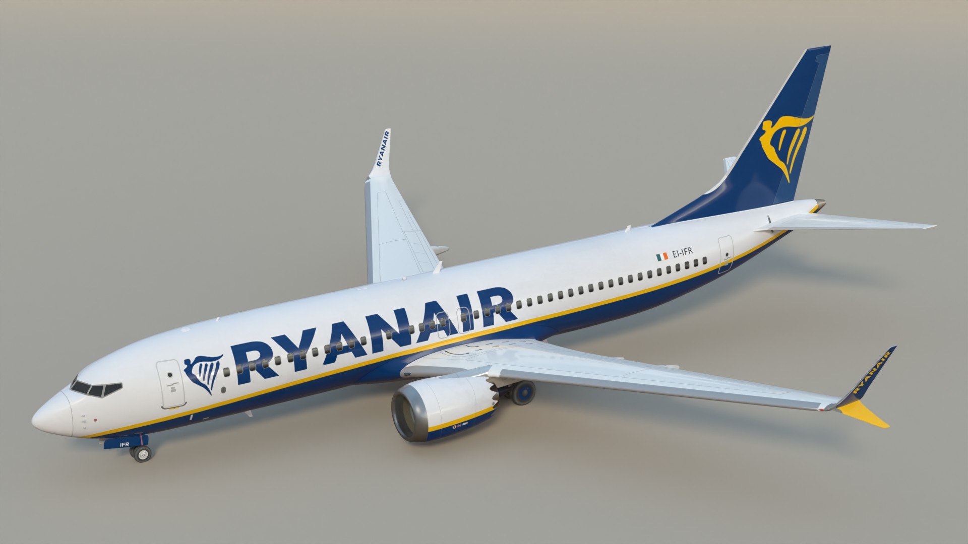 Ryanair B737 MAX SC Model - TurboSquid 2282212