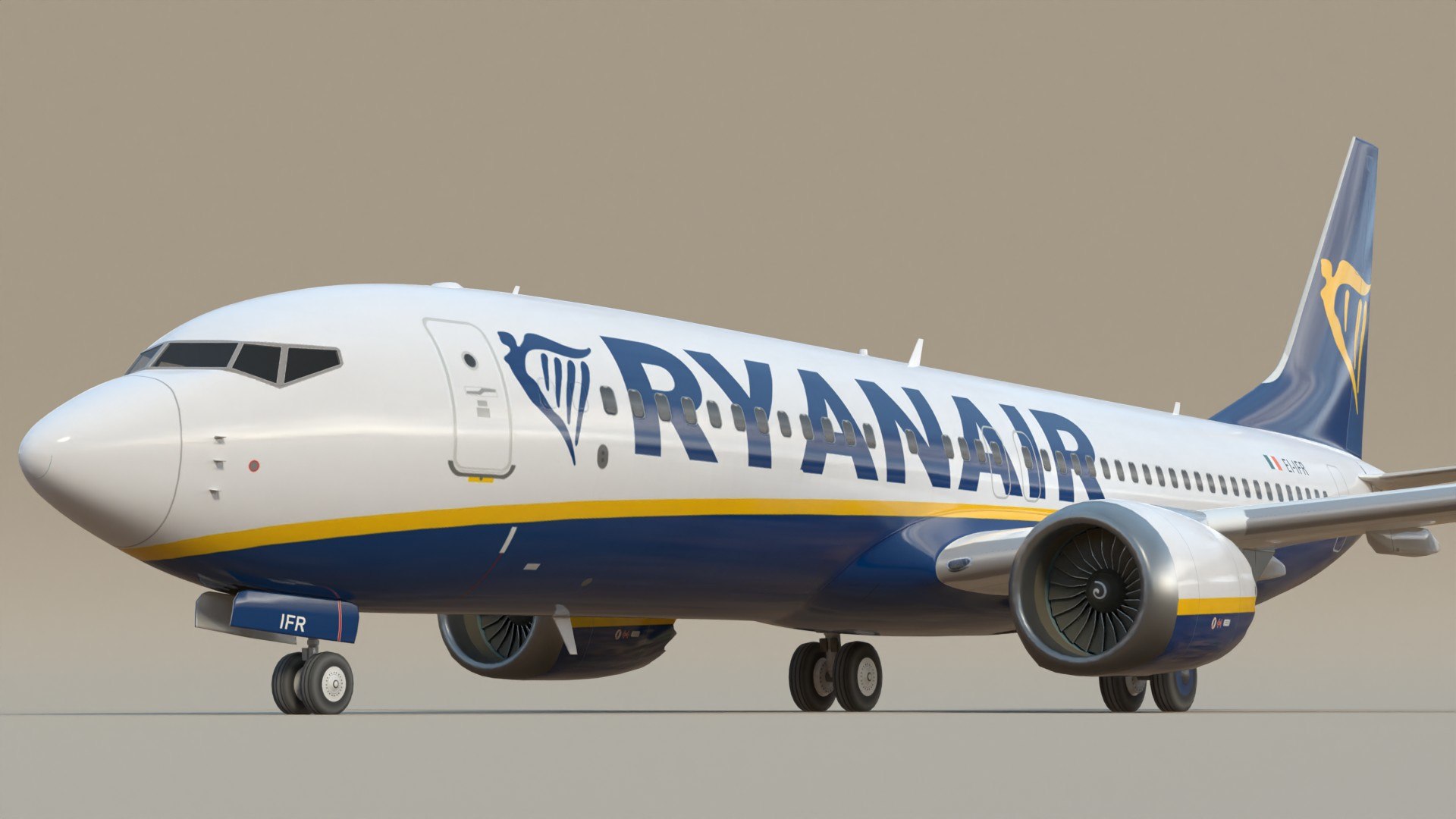 Ryanair B737 MAX SC Model - TurboSquid 2282212