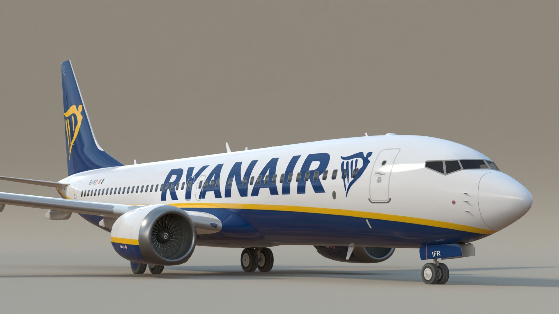 Ryanair B737 MAX SC Model - TurboSquid 2282212