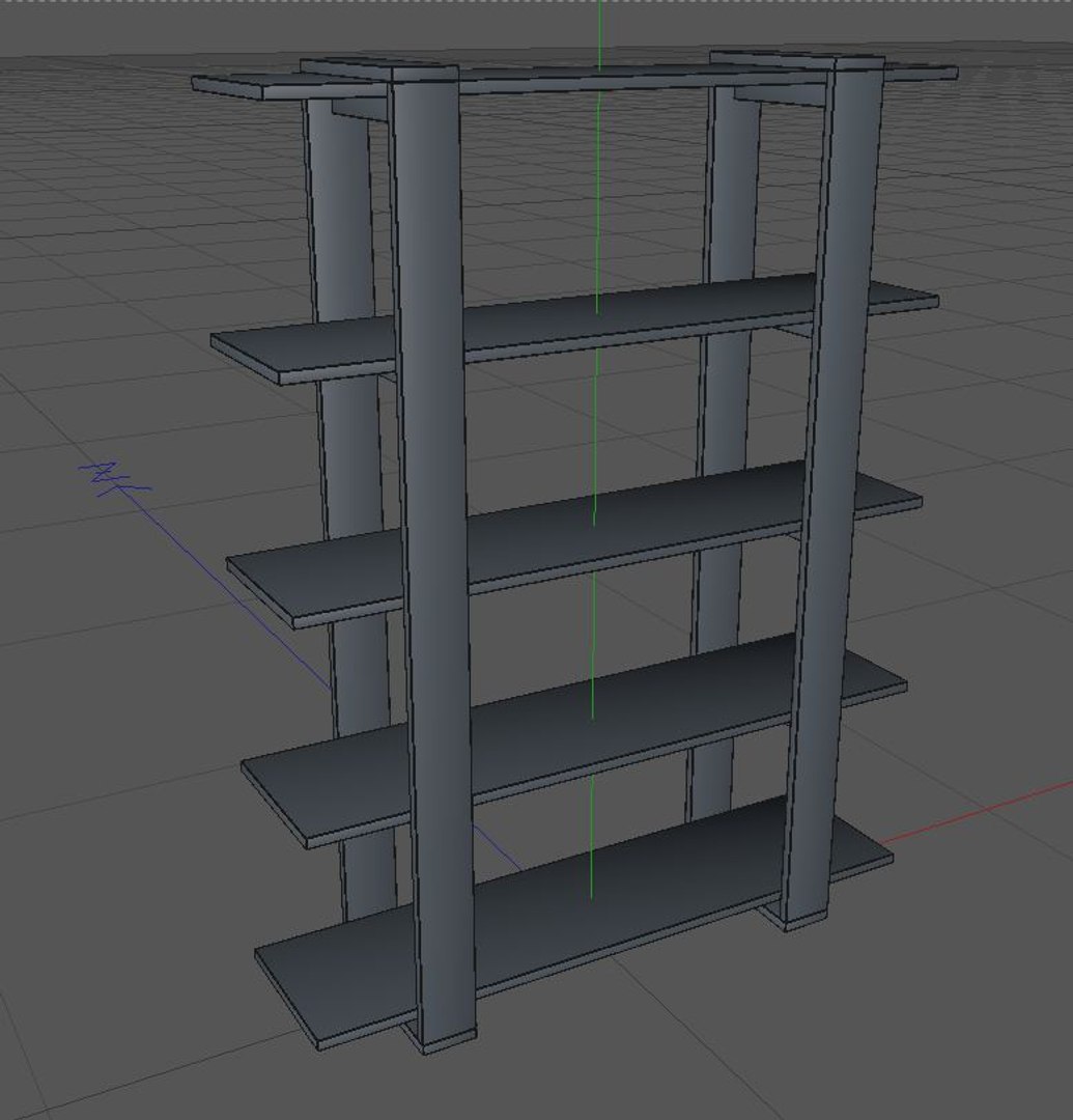 3ds Max Bookcase Display Stand