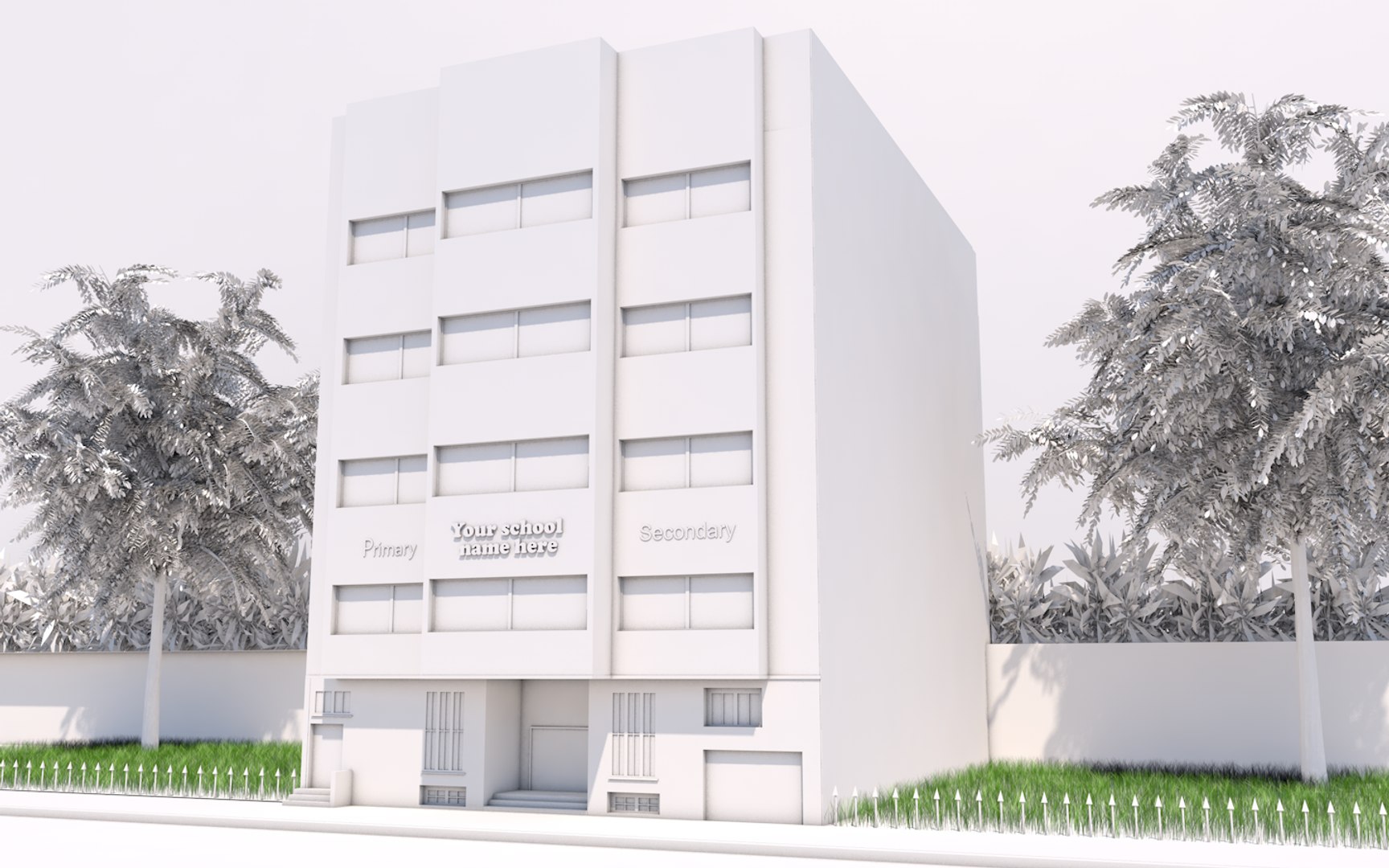 3d school ready render