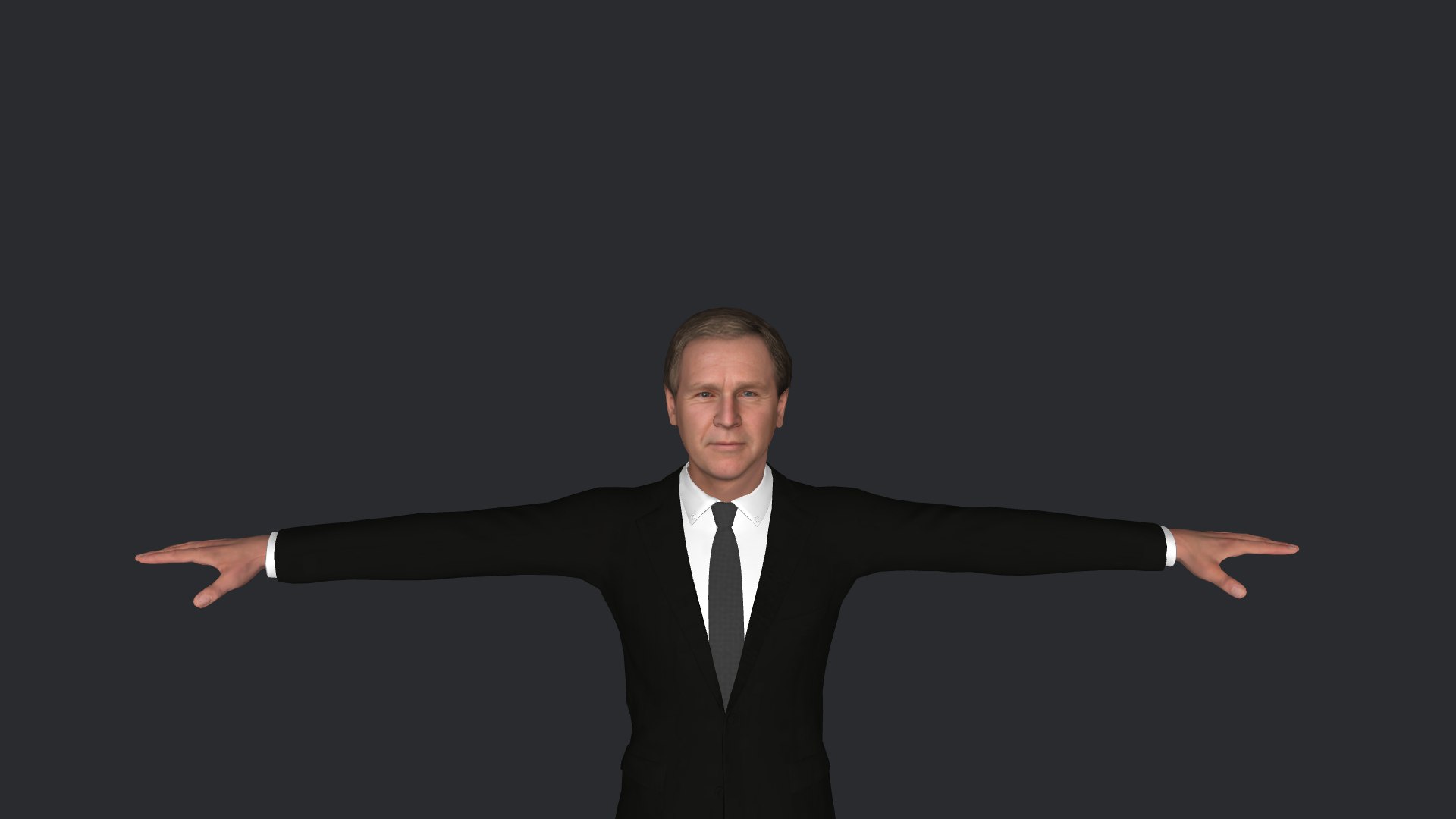George-W-Bush 1 Hyper Realistic Full Body Fully Rigged 3D Character 3D ...