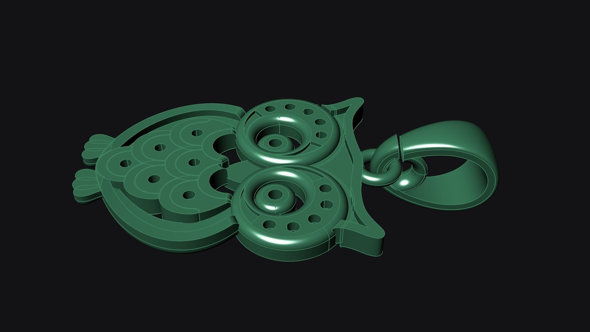 3dm stl owl necklace printable jewelry model 3D model - TurboSquid 2083427
