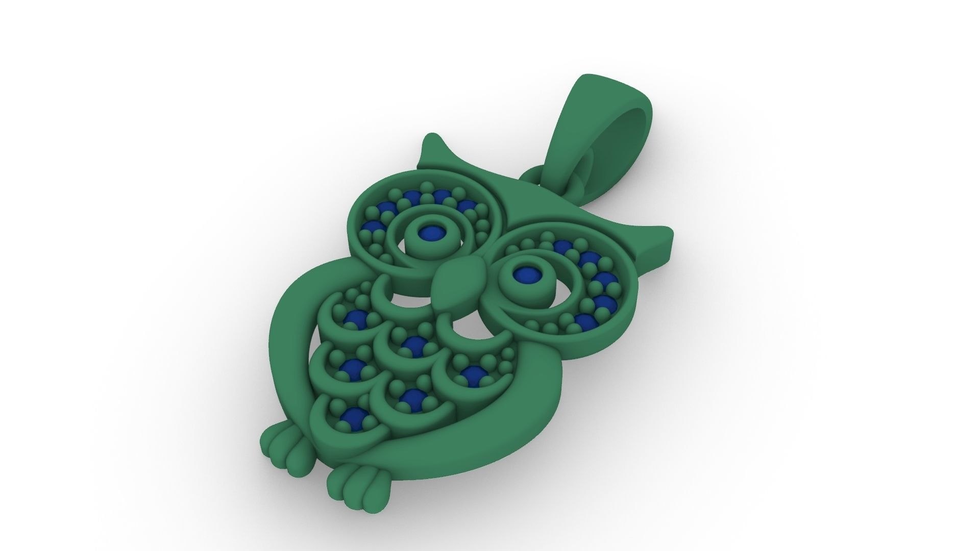 3dm stl owl necklace printable jewelry model 3D model - TurboSquid 2083427