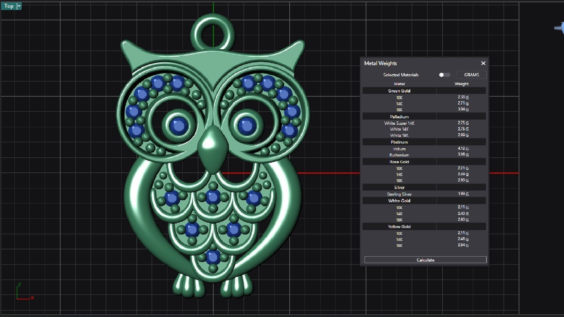 3dm stl owl necklace printable jewelry model 3D model - TurboSquid 2083427