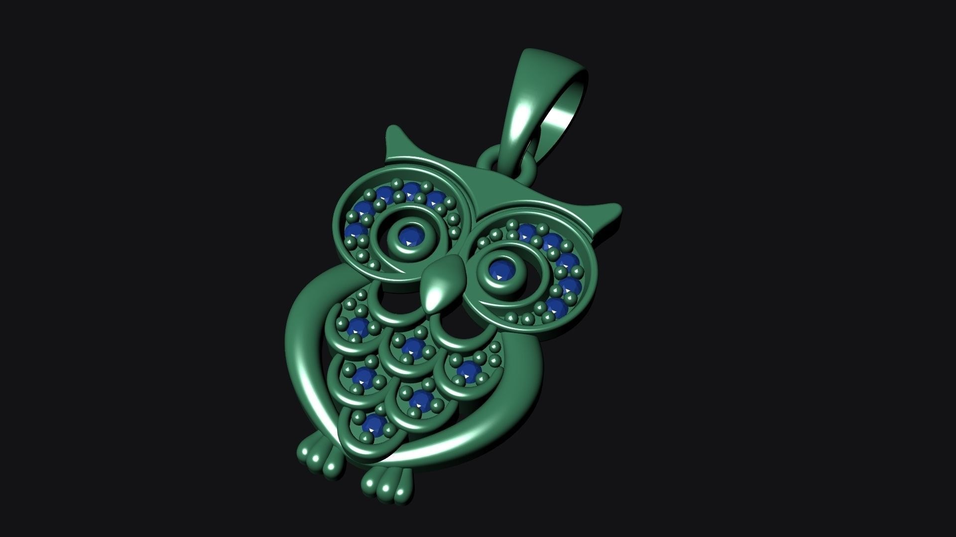 3dm stl owl necklace printable jewelry model 3D model - TurboSquid 2083427