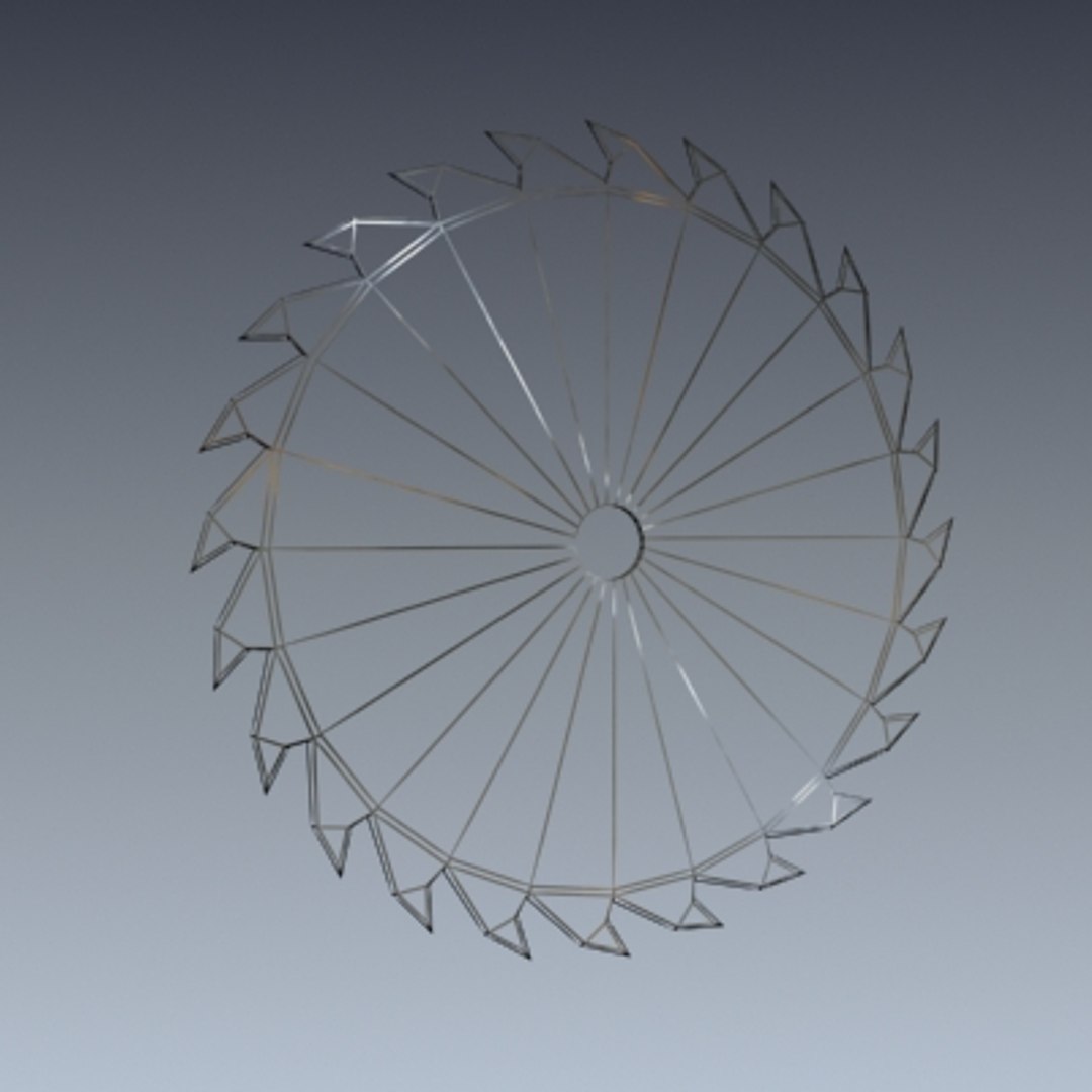 3d Spinning Buzz Saw Blade Model