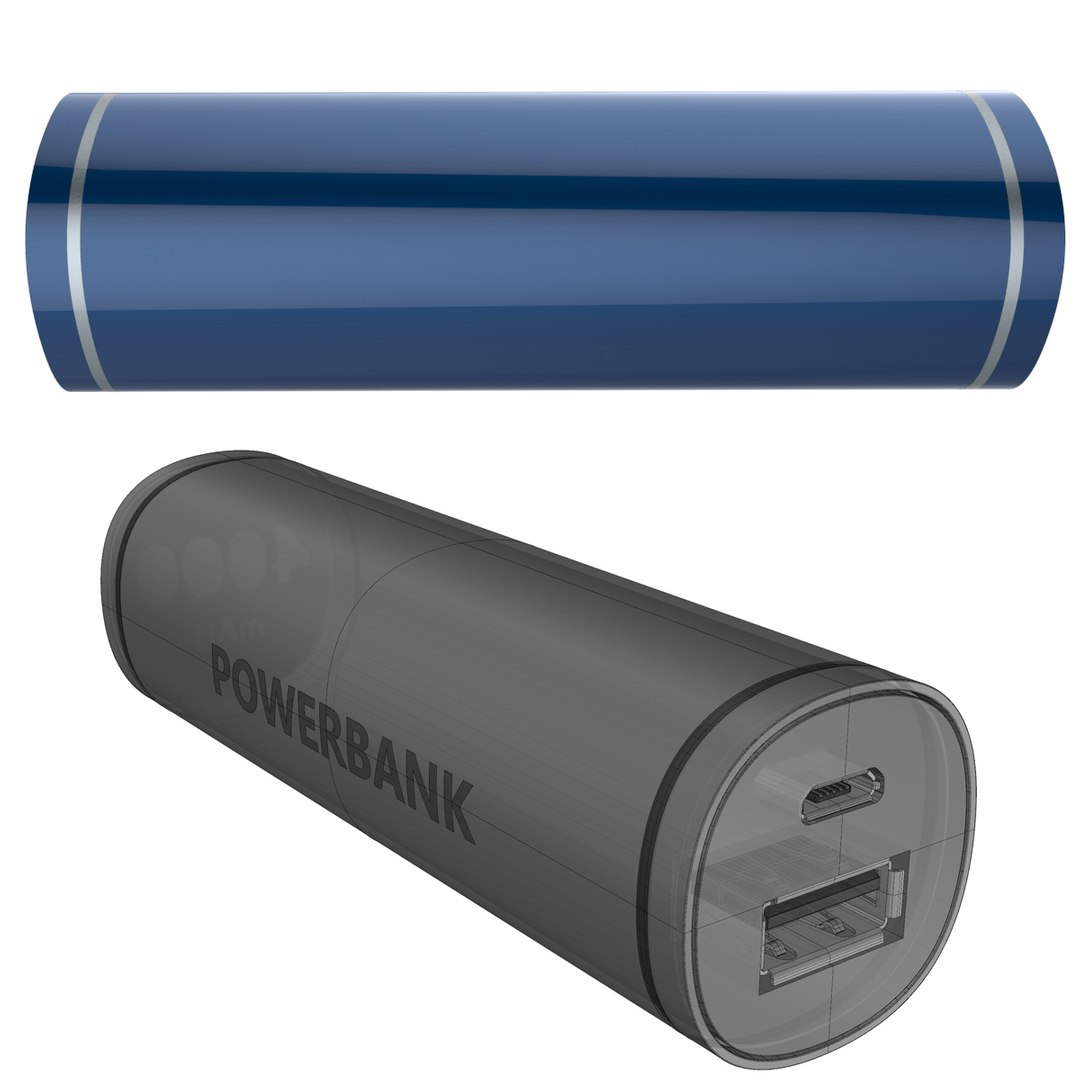 3d Model Power Bank Powerbank