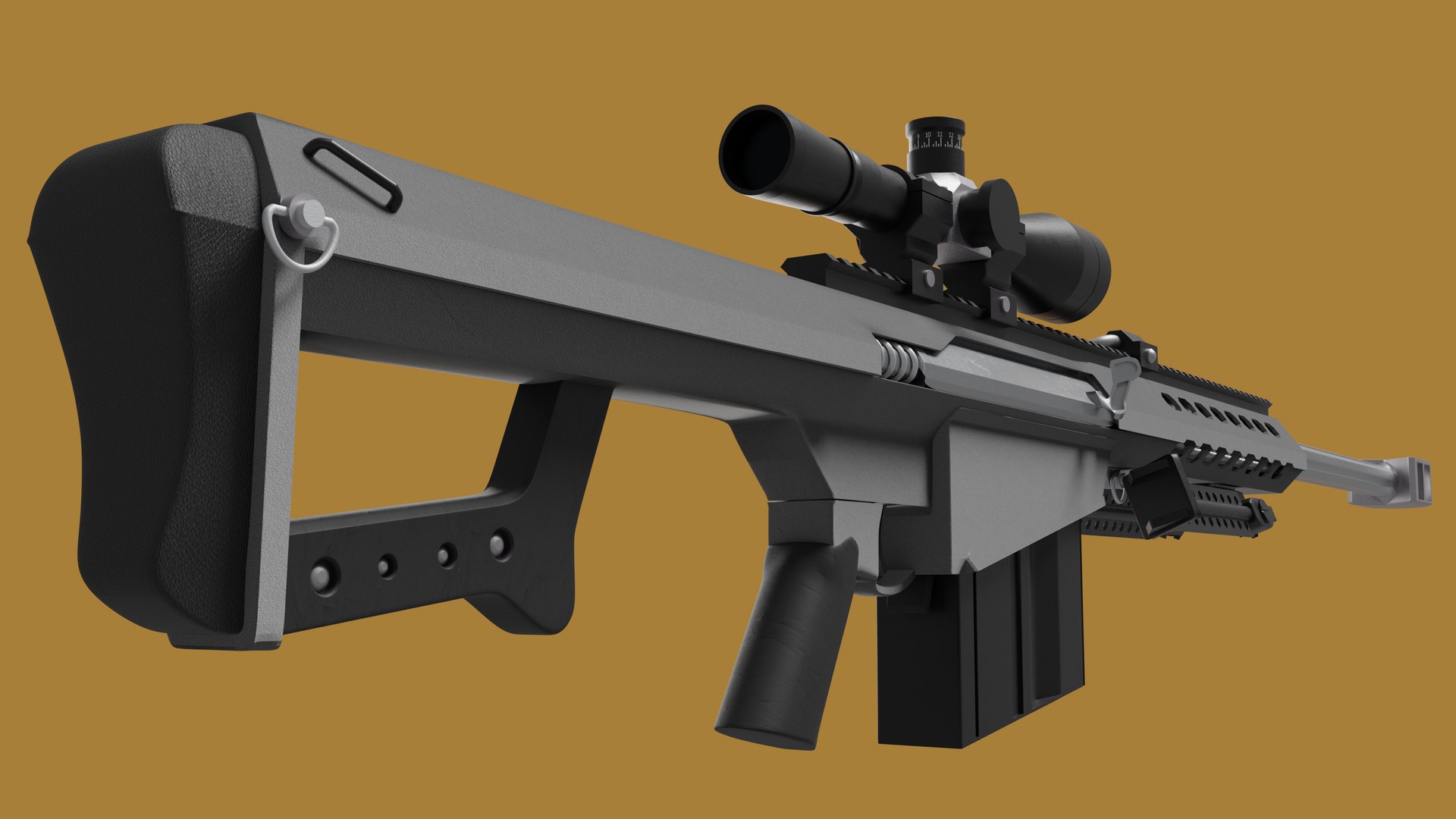 Barrett M82 3D Model - TurboSquid 1488680