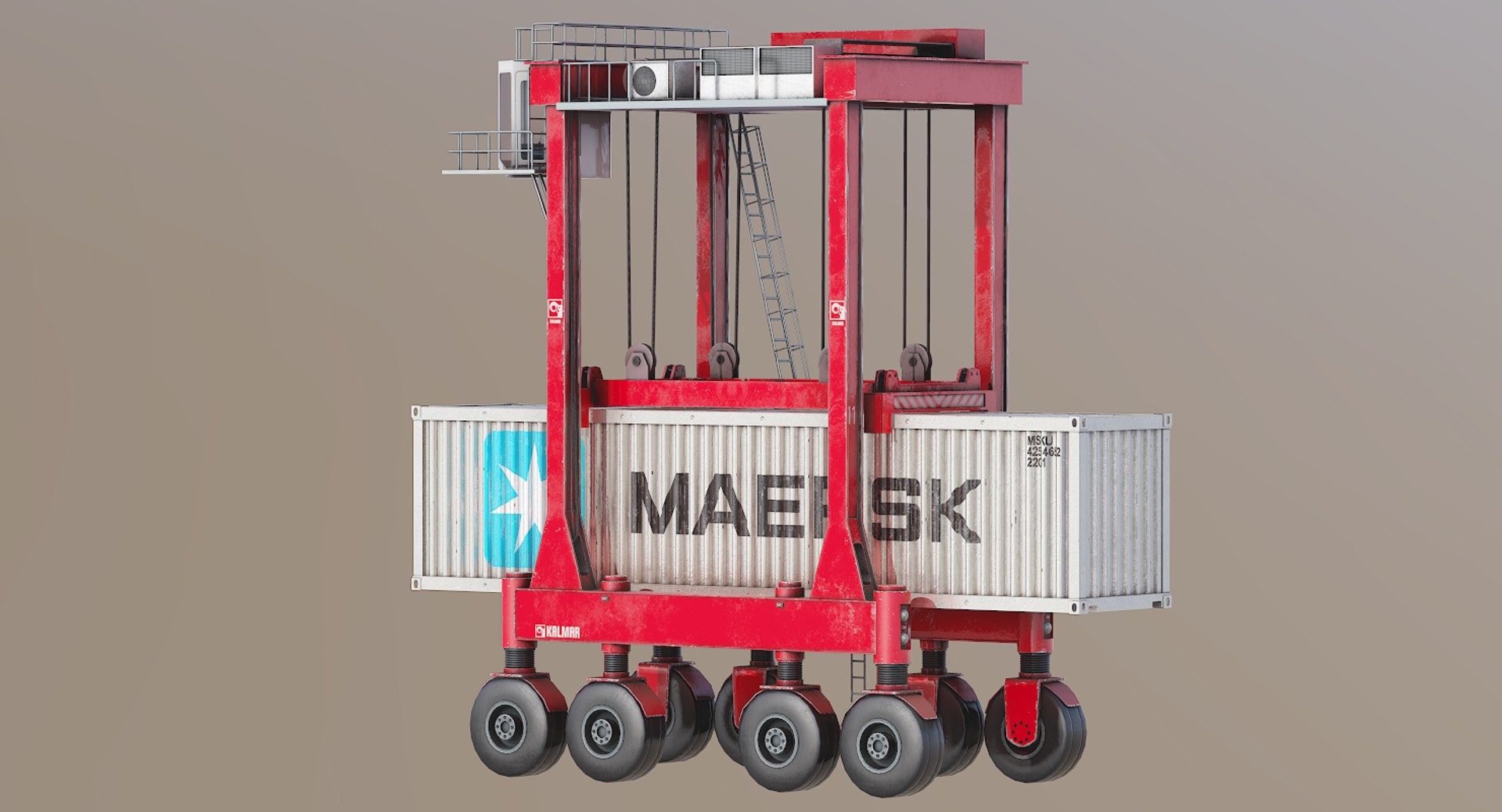 3D kalmar straddle carrier container - TurboSquid 1345792