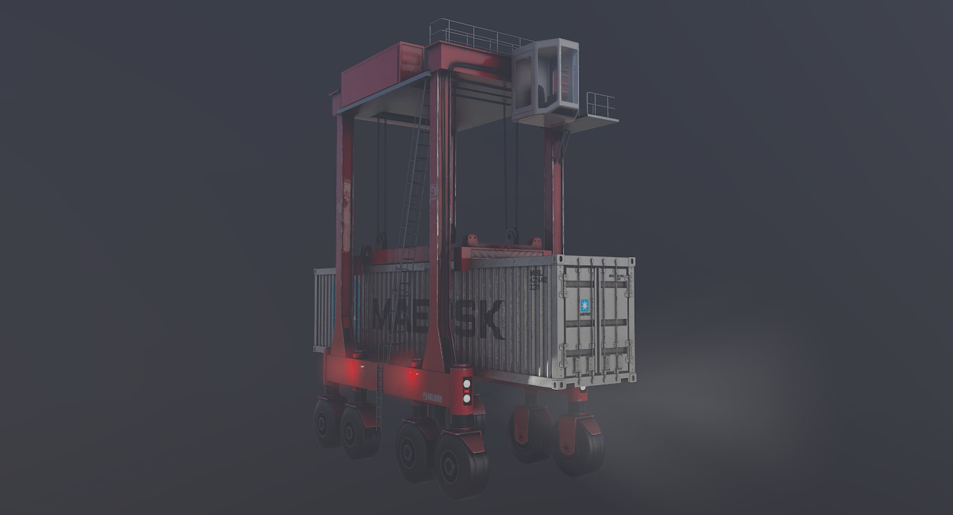 3D kalmar straddle carrier container - TurboSquid 1345792
