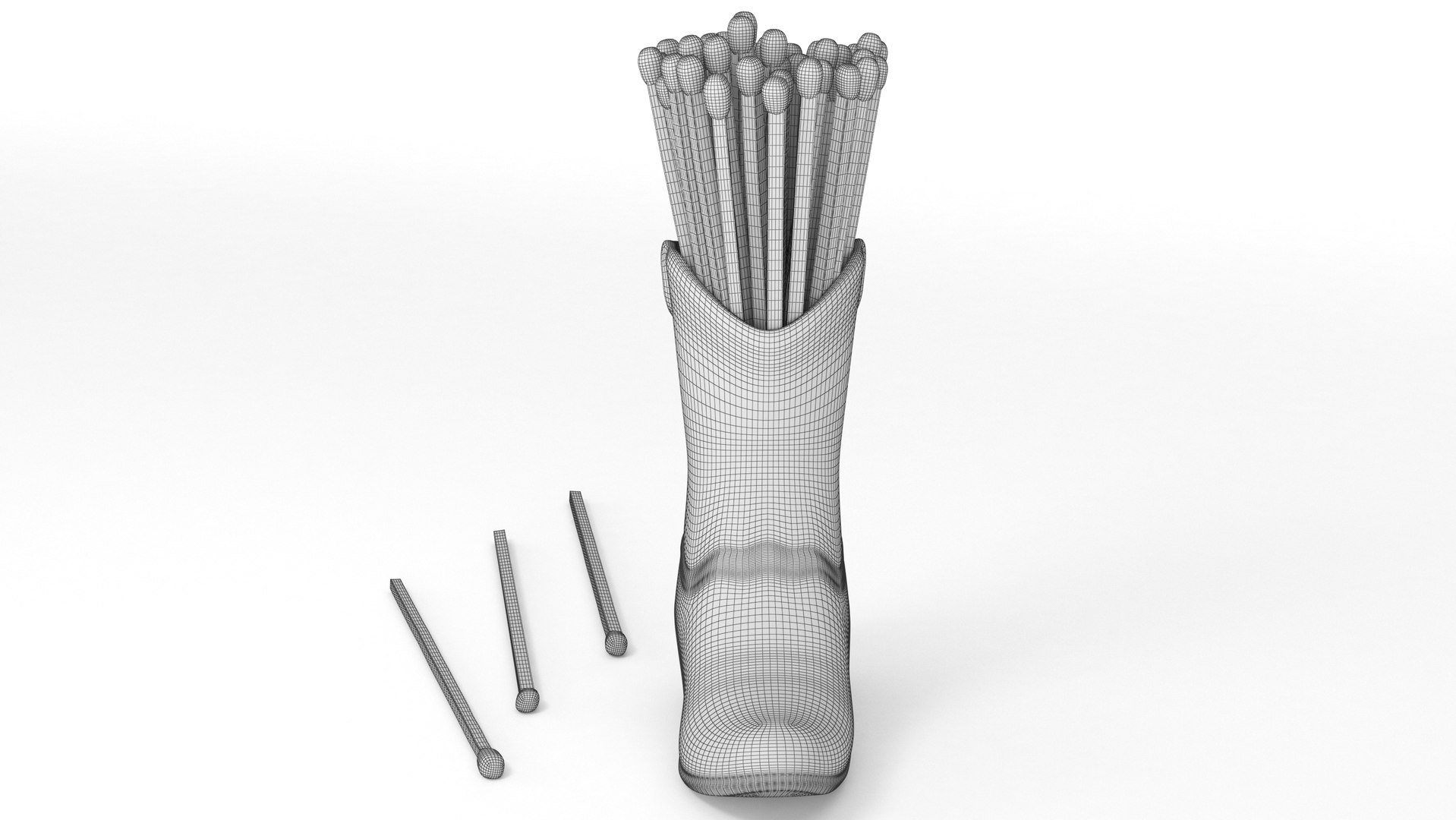 Ceramic Boot With Matches 3D - TurboSquid 2149947