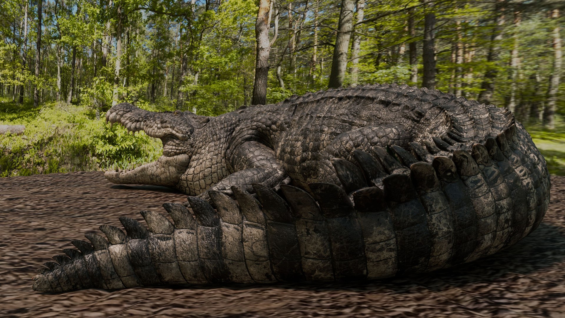 3D SaltWater Crocodile Animated Model - TurboSquid 2171478