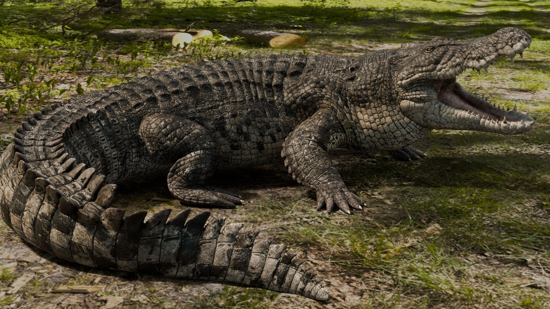 3D SaltWater Crocodile Animated Model - TurboSquid 2171478