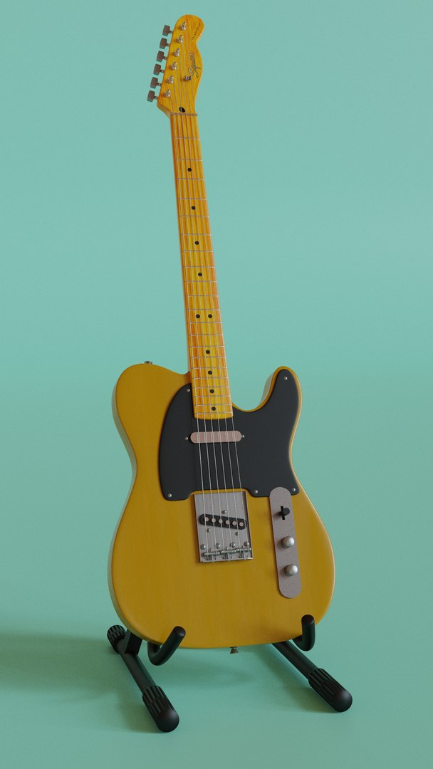 3D Guitar Fender Squier Telecaster Model - TurboSquid 1996866