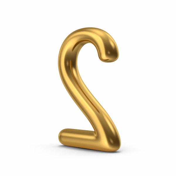 Number 2 Gold 3D model - TurboSquid 1866326