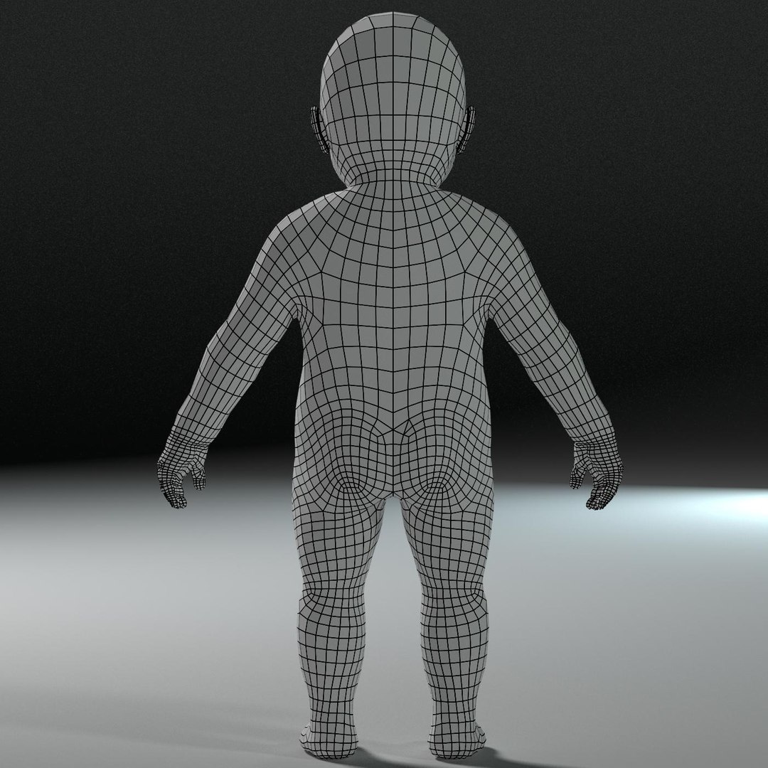 res baby uv unwrapped 3d obj