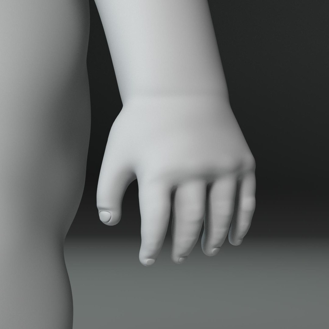 res baby uv unwrapped 3d obj