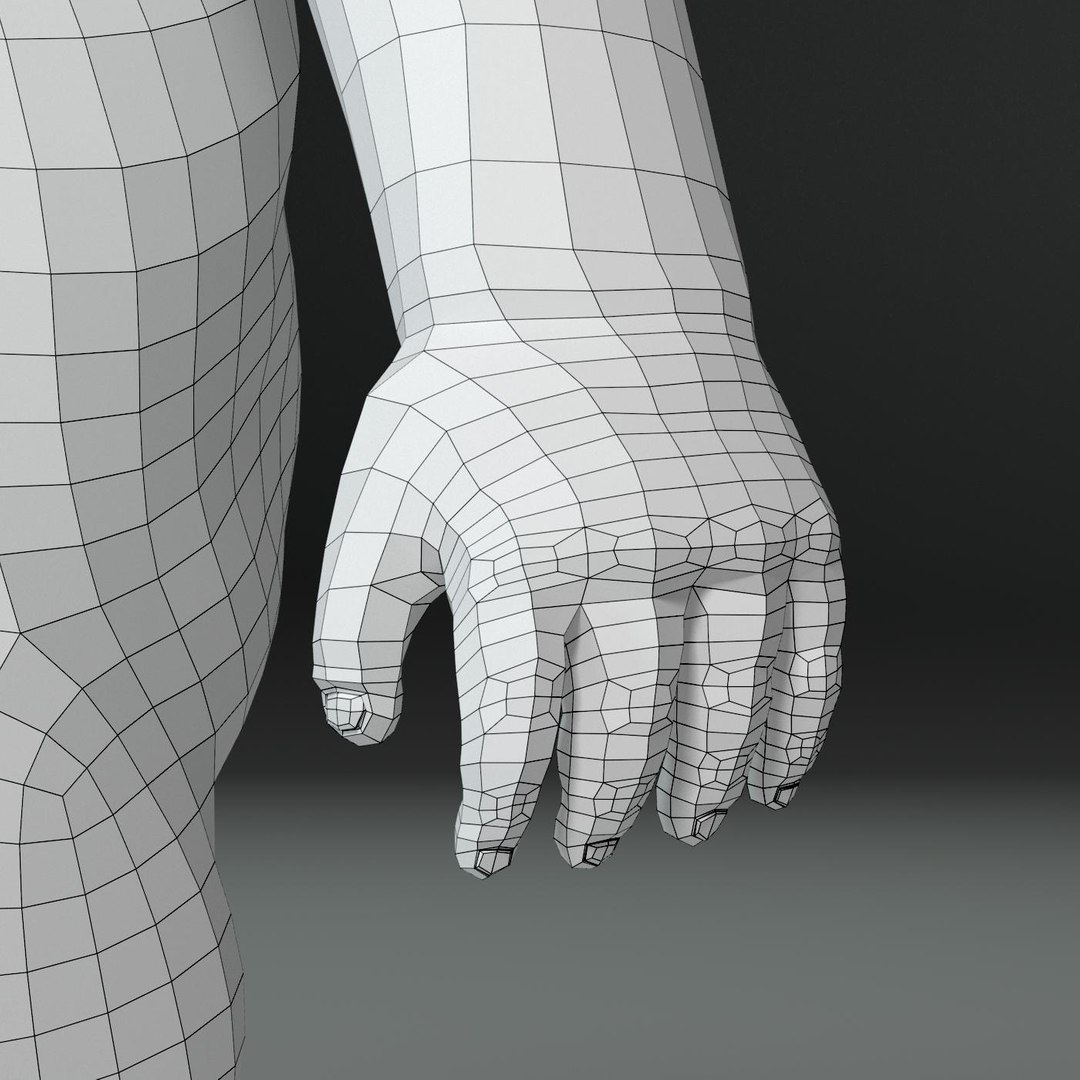 res baby uv unwrapped 3d obj