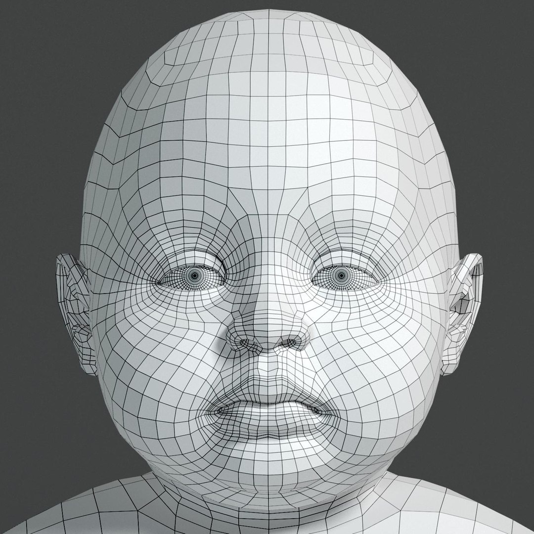 res baby uv unwrapped 3d obj