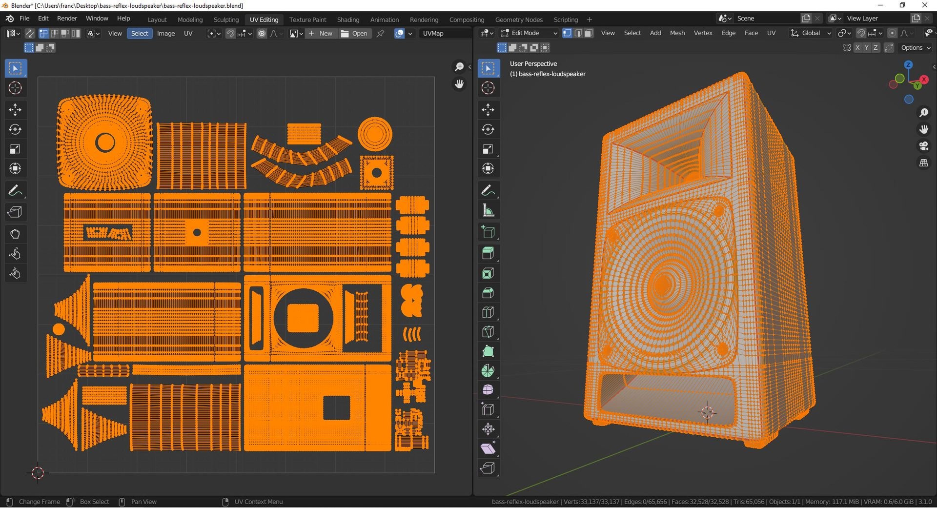 Bass Reflex Loudspeaker 3D Model - TurboSquid 1897894