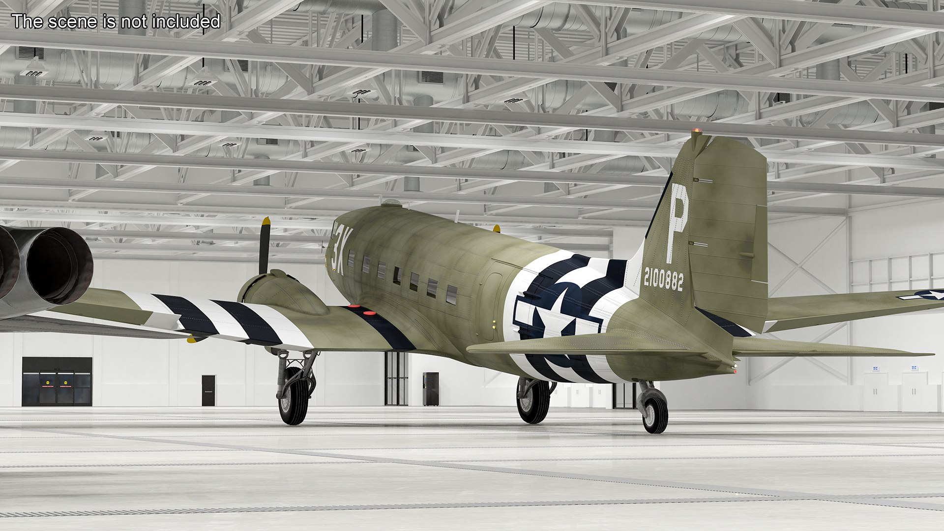 3D WWII Douglas C-47 Skytrain Rigged For Cinema 4D - TurboSquid 2342549