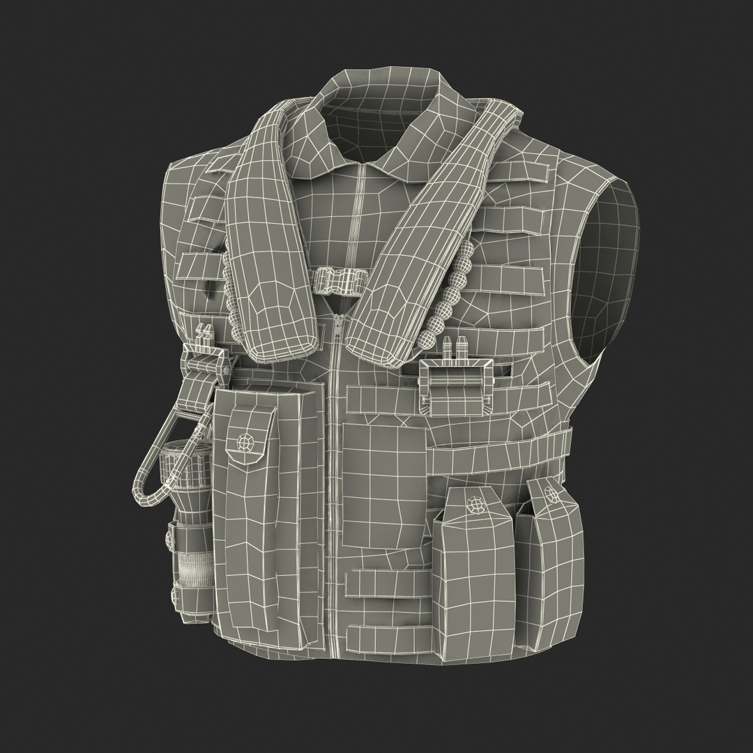 3d model military vest