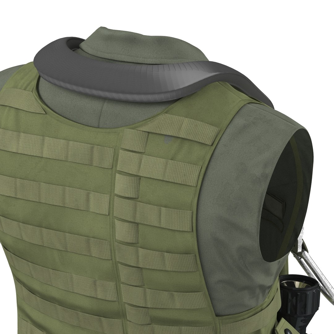 3d model military vest
