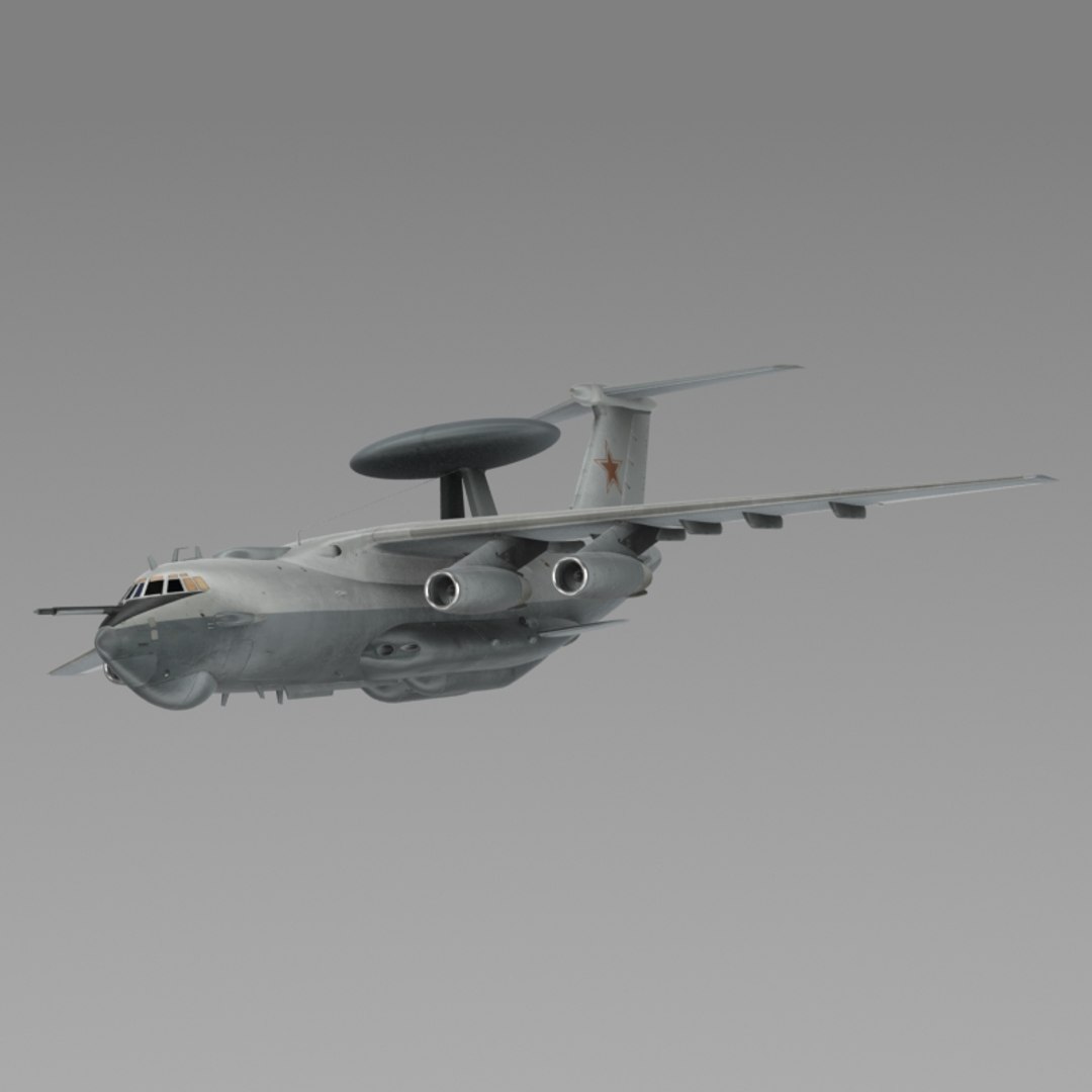Russian Beriev A-50 Aircraft 3d Lwo