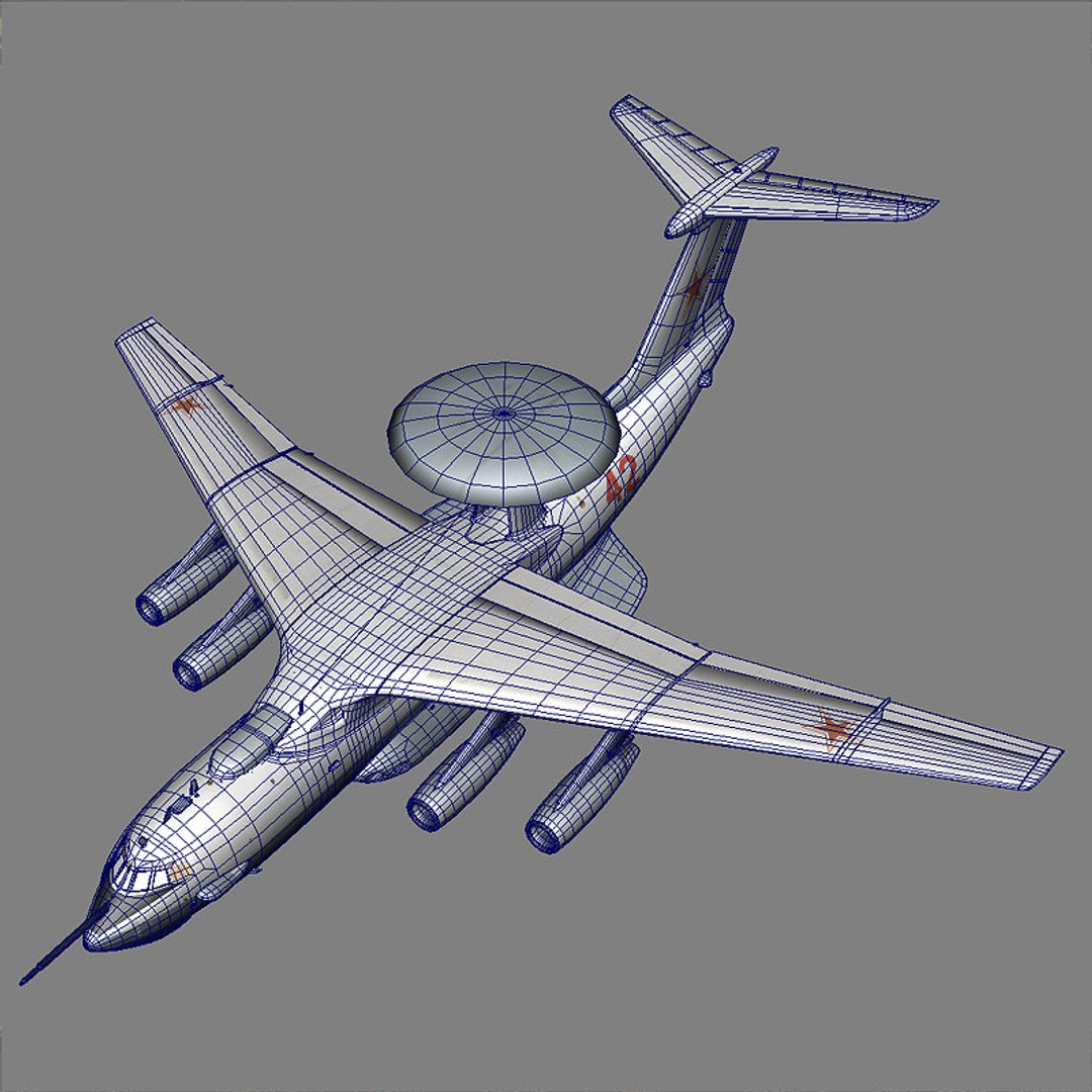 Russian Beriev A-50 Aircraft 3d Lwo